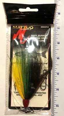 5 Matzuo Baby Bunker Bottom Drift Rigs-Low 3/0 hook 60 lb.line MR2254 ...