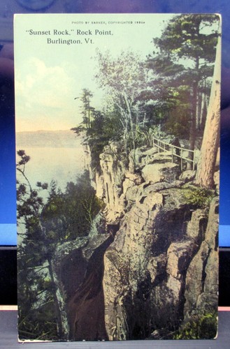 Vintage Postcard "Sunset Rock, Rock Point, Burlington, VT", #A-21624 | eBay
