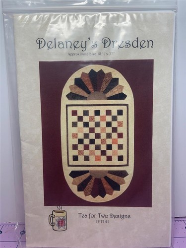 TEA FOR TWO DESIGNS Quilt Pattern DELANEY'S DRESDEN - 18.5" x 37 ...