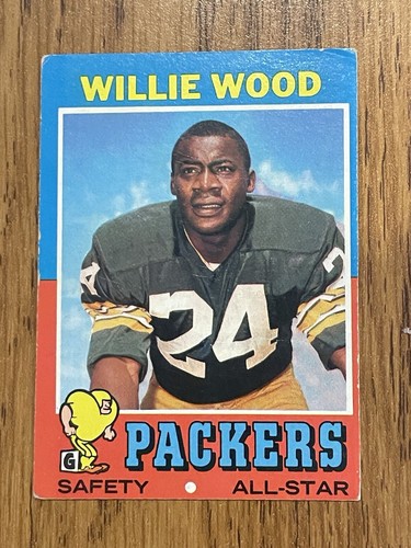 1971 TOPPS FOOTBALL #55 WILLIE WOOD PACKERS HALL OF FAME!! CHECK SCANS ...