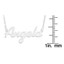 Angela Name Plate Necklace Pendent Sterling Silver female Personalized ...