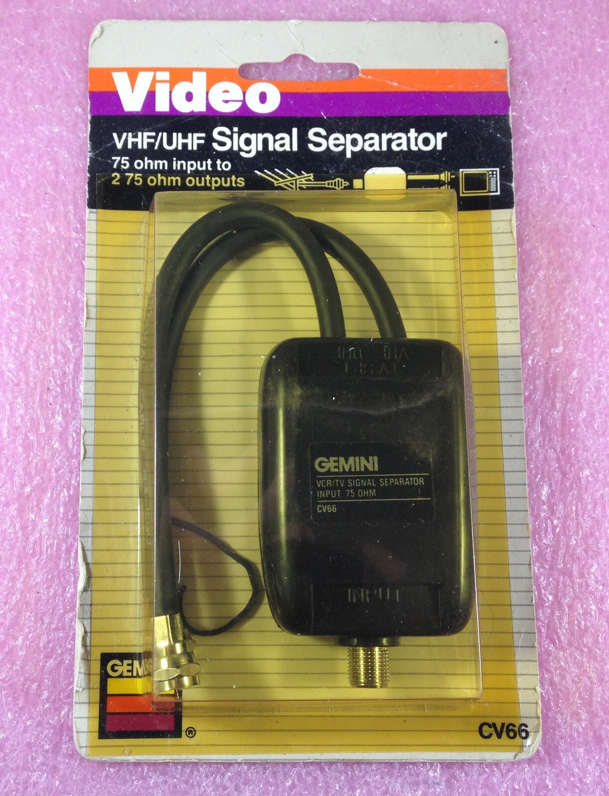 GEMINI CV66 VHF/UHF SIGNAL SEPARATOR 75 OHM INPUT 2 X 75 OHM OUTPUTS ...