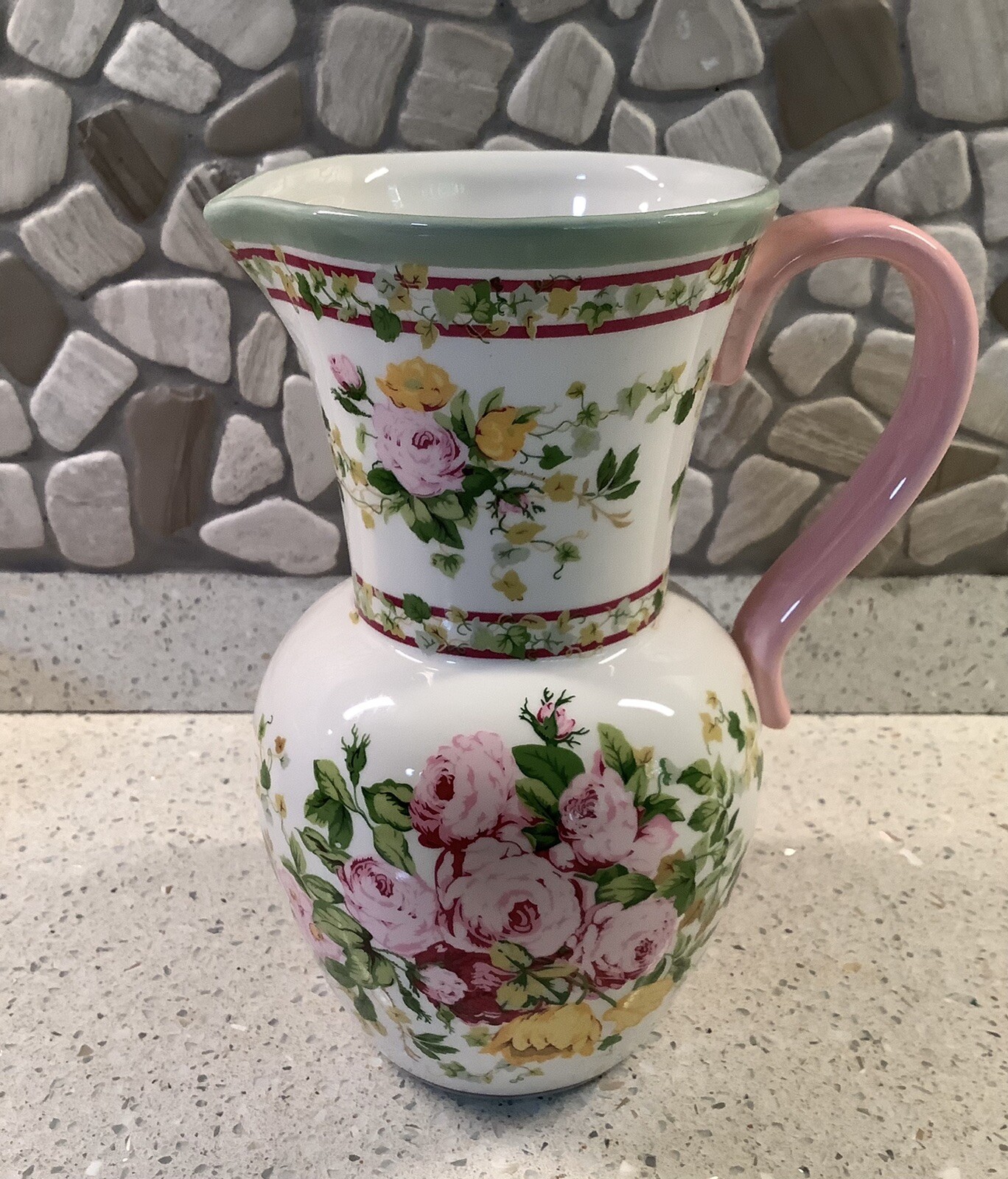 Vintage Laura Ashley / FTD Pitcher Vase 7 1/2” Tall | eBay