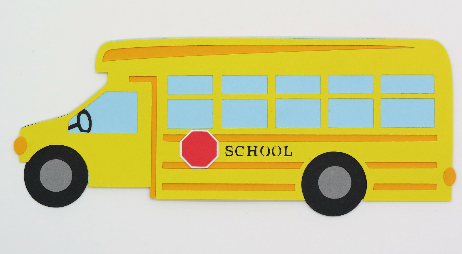School Bus School Cardstock Paper Die Cut Paper Scrapbook Embellishment ...