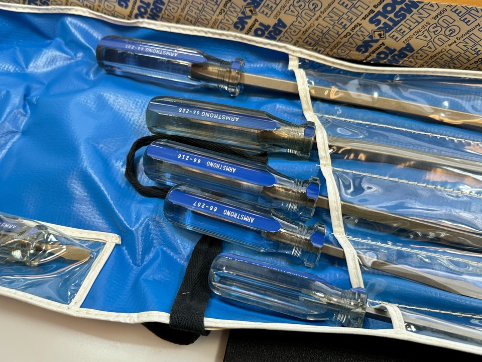 NOS Armstrong Tools USA 6pc Flat Slotted Tip Square Shank Screwdriver ...