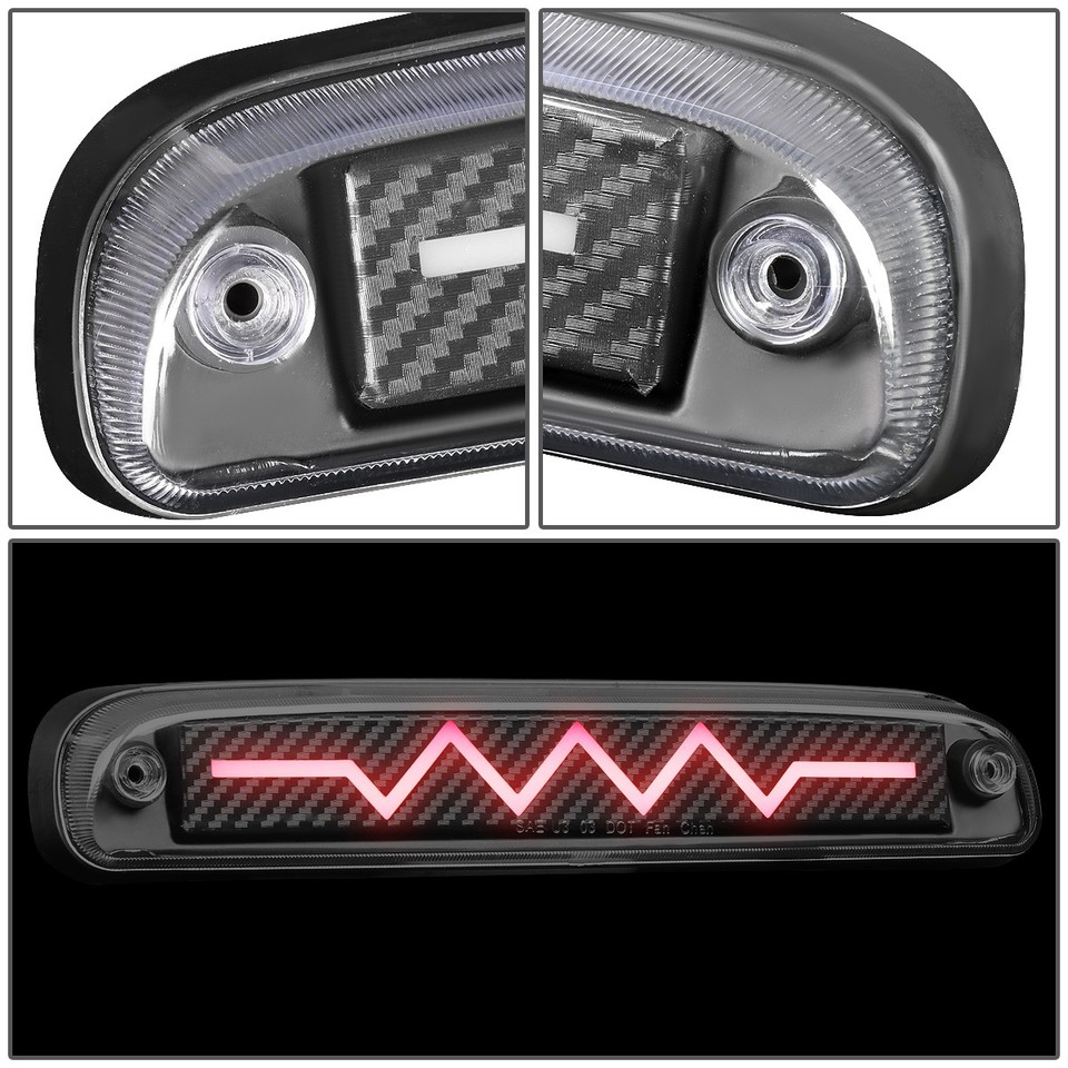 For 1993-2016 Ford Super Duty Sequential Heart Rate LED Carbon Third ...
