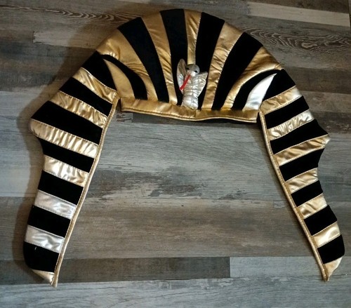 Elope Gold Black Egyptian Pharaoh King Tut Costume Hat Cobra Headpiece ...