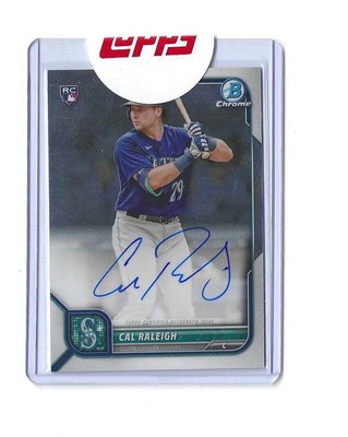 Cal Raleigh 2022 Bowman Chrome Rookie Autograph Auto RC #CRA-CR Seattle ...