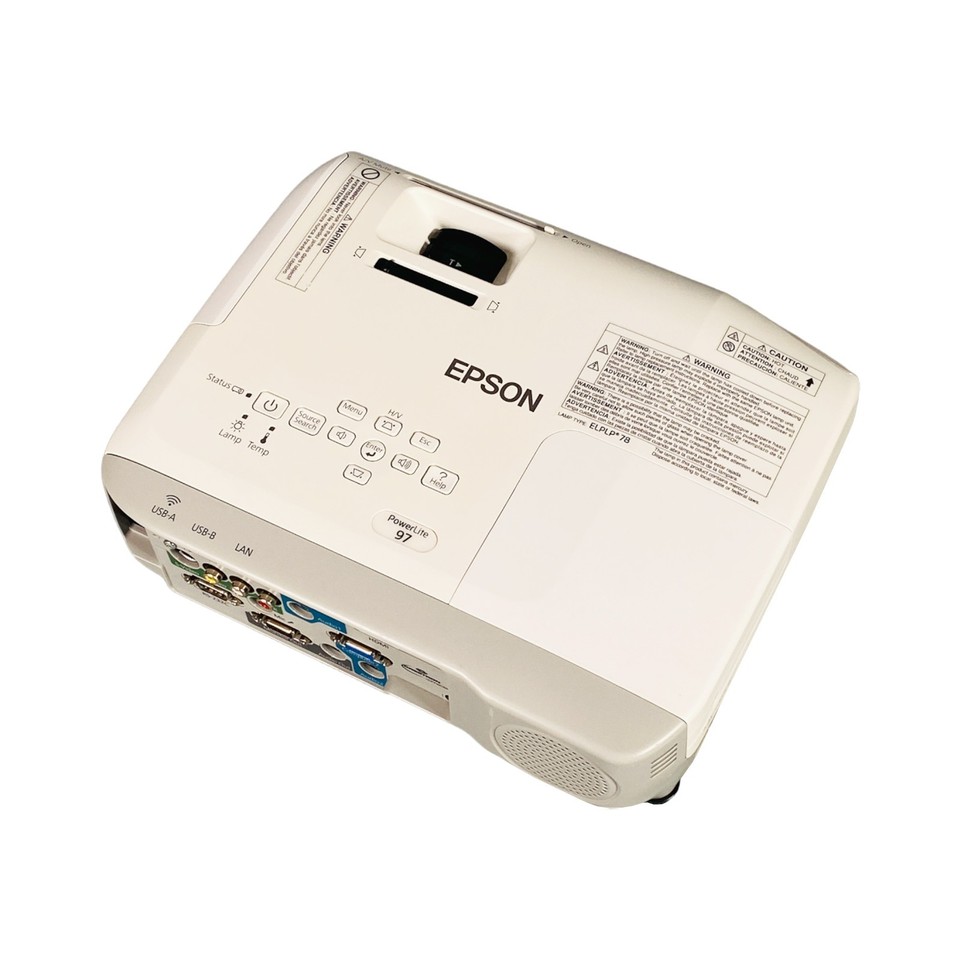 Epson PowerLite 97 3LCD Projector 4K Portable 2700 Lumens 16W Speakers ...