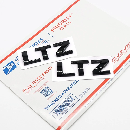 2X For Silverado Tahoe Suburban Glossy Black LTZ Letters Nameplate ...