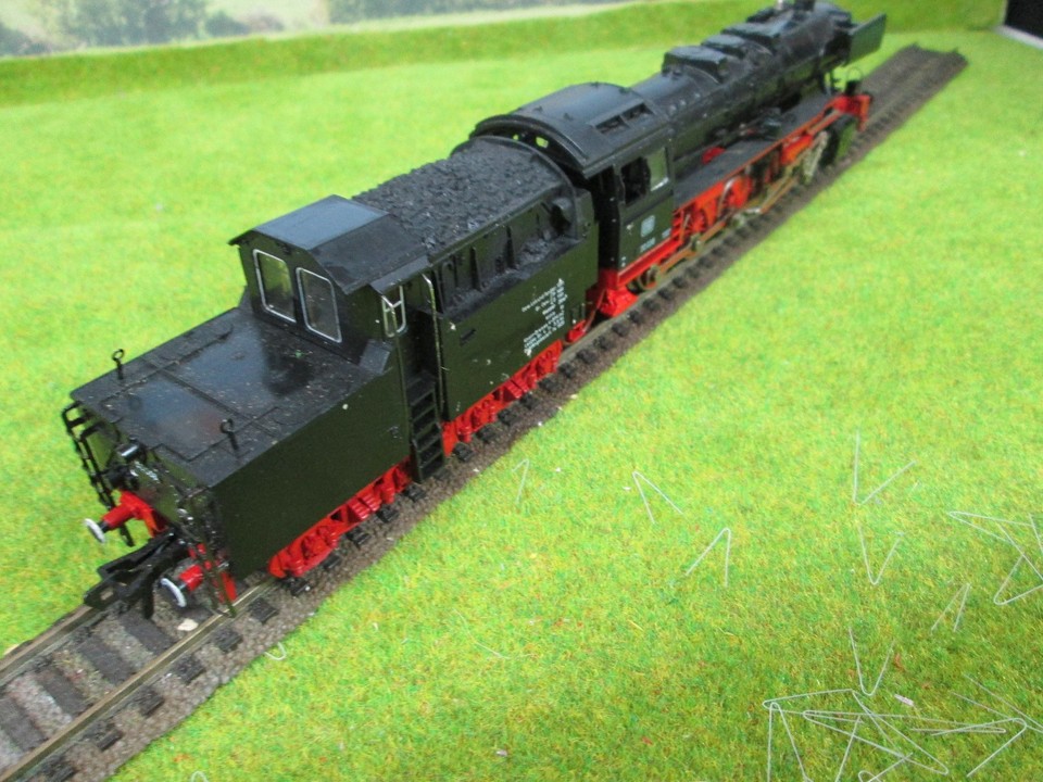 FLEISCHMANN 4175 CLASS 50 2-10-0 STEAM LOCO DB BLACK/RED LIVERY BOXED ...