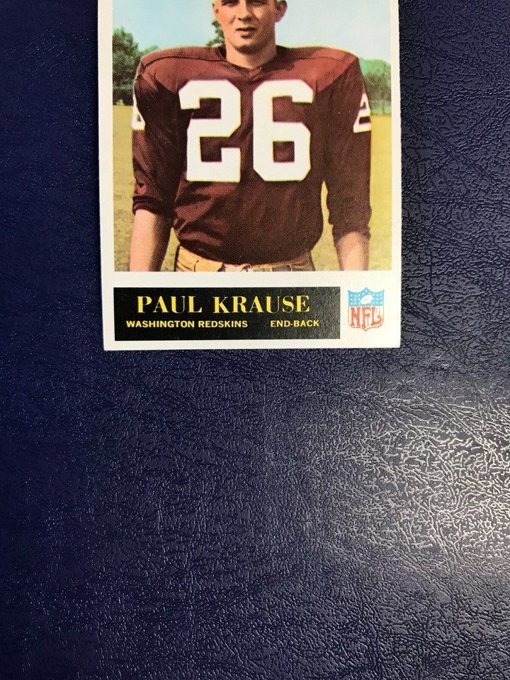 1965 Philadelphia Football #189 Paul Krause RC - Vikings Redskins HOF ...