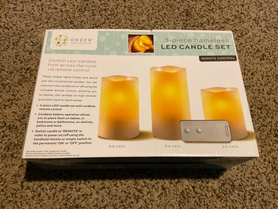 New Order Flameless Color Changing Glow Candles. Set of 3. | eBay