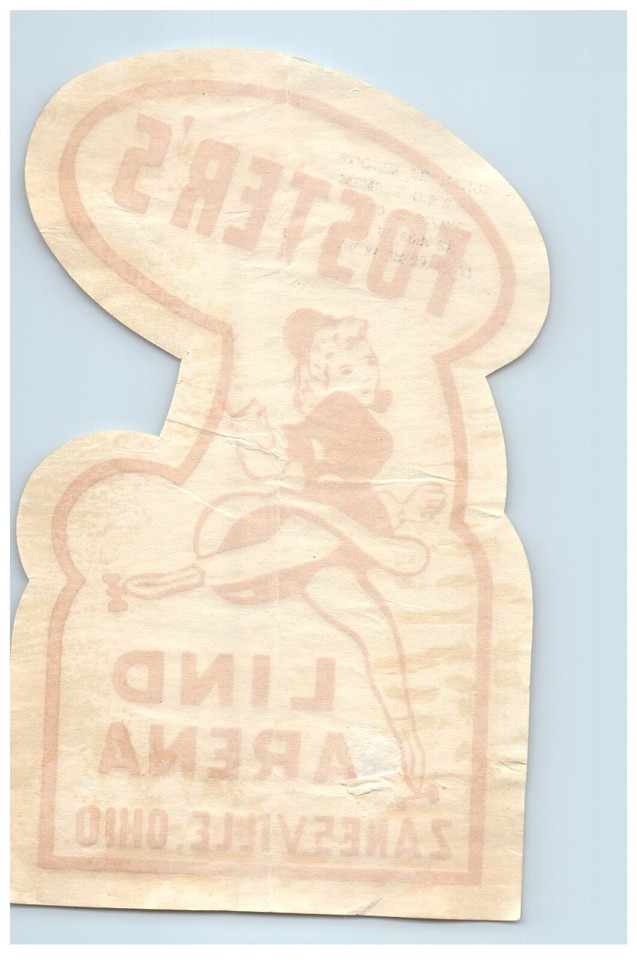 Vintage Roller Skating Rink Sticker Label Foster's Lind Arena ...