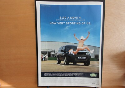 Original LAND ROVER FREELANDER Mk1 04 mag advert frame-ready wall-art ...