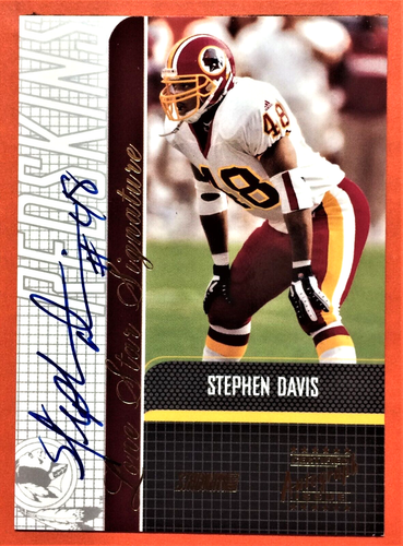 STEPHEN DAVIS 2001 TOPPS STADIUM CLUB CERTIFIED AUTOGRAPH # LS-SD (MINT ...