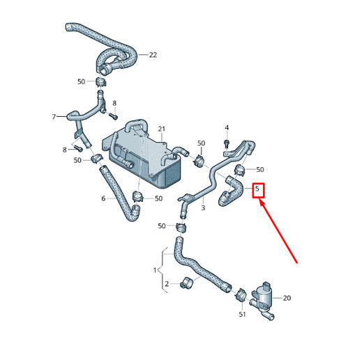 AUDI A8 4H LEFT AUTOMATIC TRANSMISSION OIL COOLER HOSE 4H0121448L | eBay