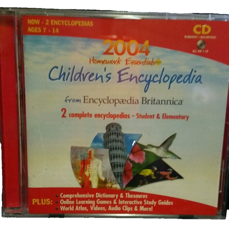 Britannica 2004 Children's Encyclopedia PC CD ROM - FREE POST | eBay