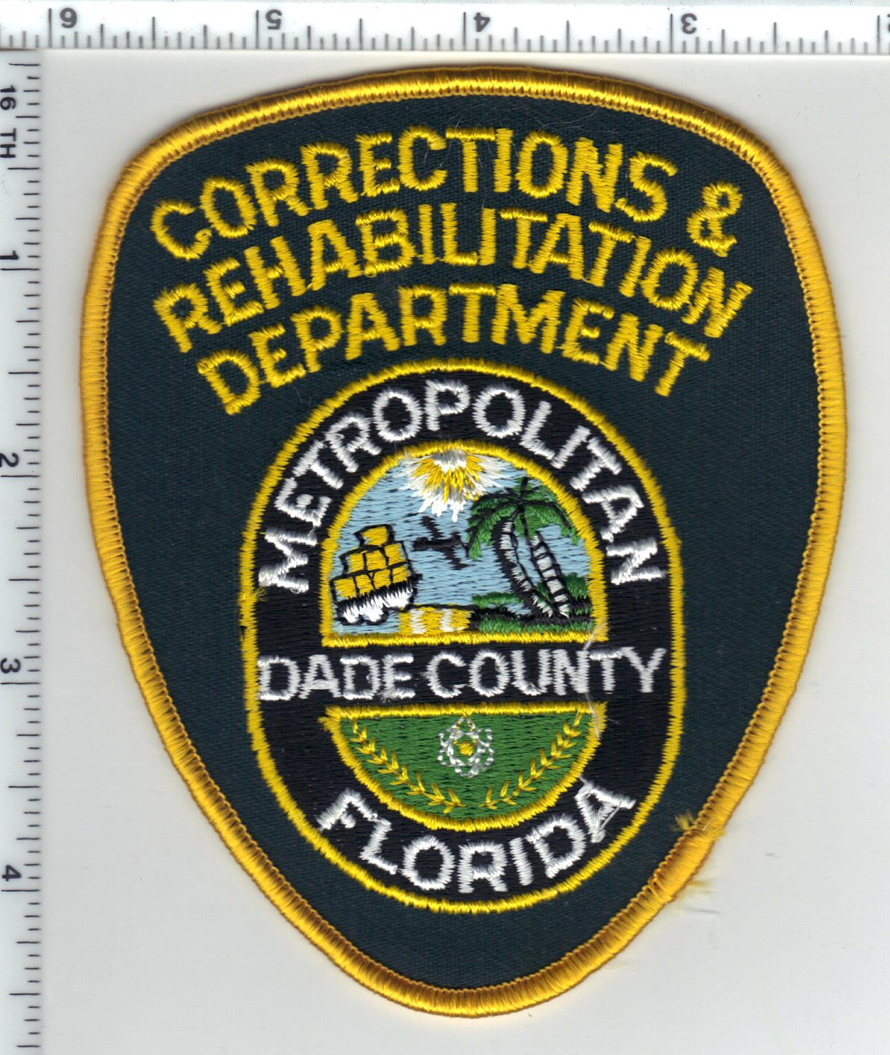 Metropolitan Dade County Corrections (Florida) Shoulder Patch new from ...