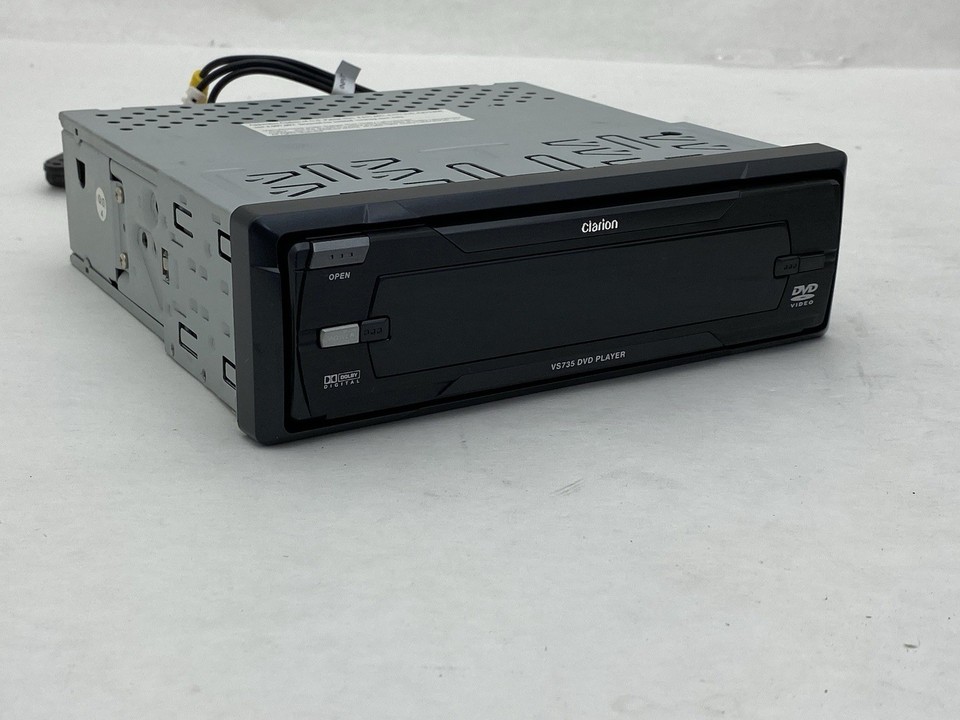 CLARION VS735 IN DASH SINGLE DIN CD DVD MP3 PLAYER OLD SCHOOL CAR AUDIO ...