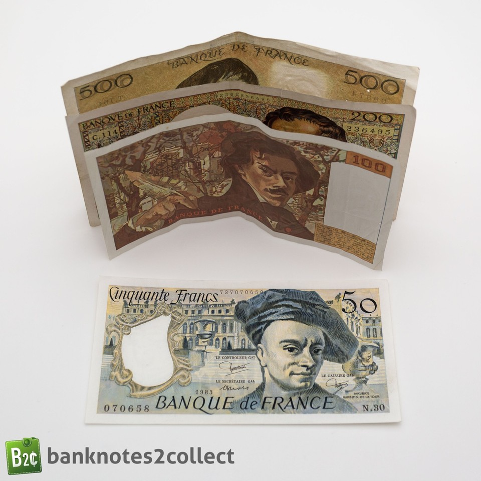 FRANCE: Set of 4 French Franc Banknotes. | eBay