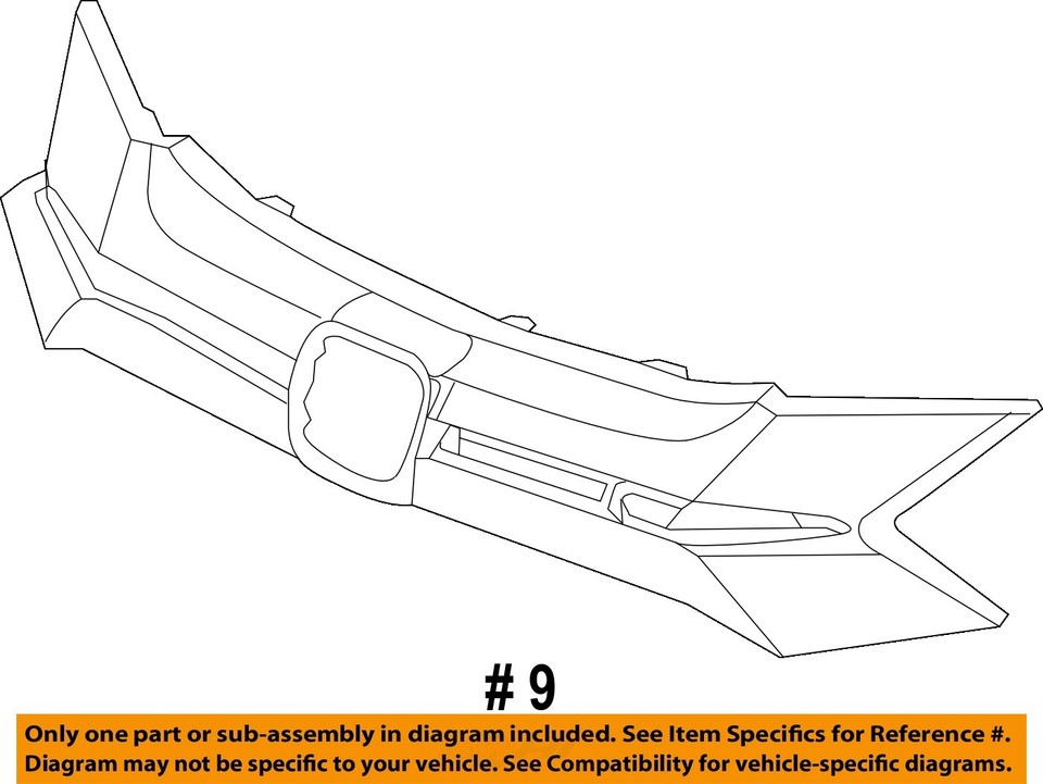 HONDA OEM 16-18 HR-V Front Bumper Grille Grille Components-Molding ...