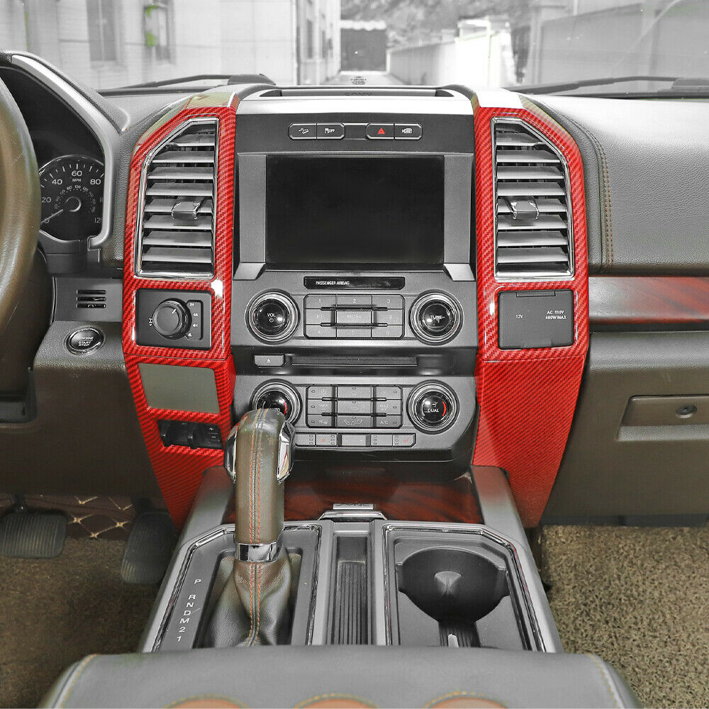 24x Interior Set Dash Decoration Cover Trim Kit for Ford F150 2015-20 ...