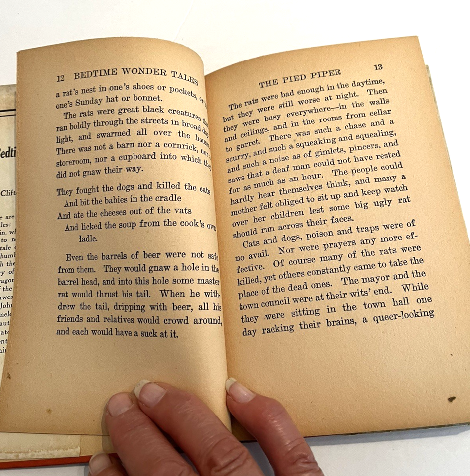 The Pied Piper by Clifton Johnson - Bedtime Wonder Tales 1935 HC DJ ...