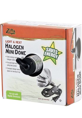Zilla Black Halogen Mini Dome Terrarium Light & Heat Reptile Lamp ...
