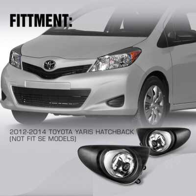 Fits for 2012 2013 2014 Toyota Yaris Fog Lights Clear Lens 1Pair Lamps ...
