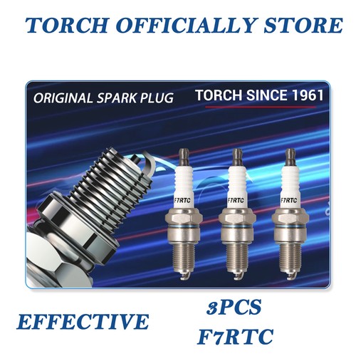 3Pieces TORCH F7RTC Original Resistor Spark Plug Replace for NGK 5534 ...