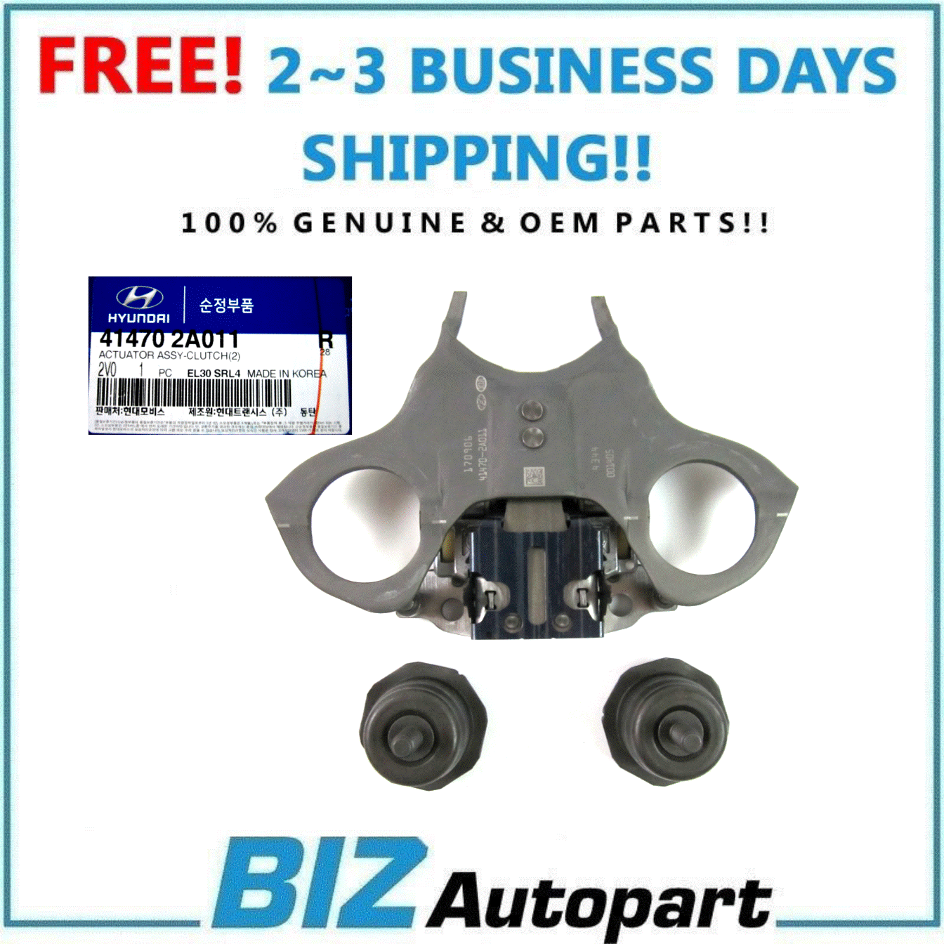 GENUINE ! CLUTCH(2) ACTUATOR FOR 12-17 HYUNDAI VELOSTER OE# 41470-2A011 ...