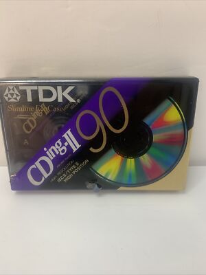 TDK CDing 2 90 POSITION CHROME SEALED BLANK TYPE II AUDIO CASSETTE TAPE ...