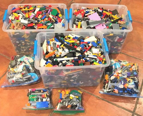 100 - 500 LEGO LOT PIECES BUILDING BRICKS PARTS PLATES MIXED SIZES ...