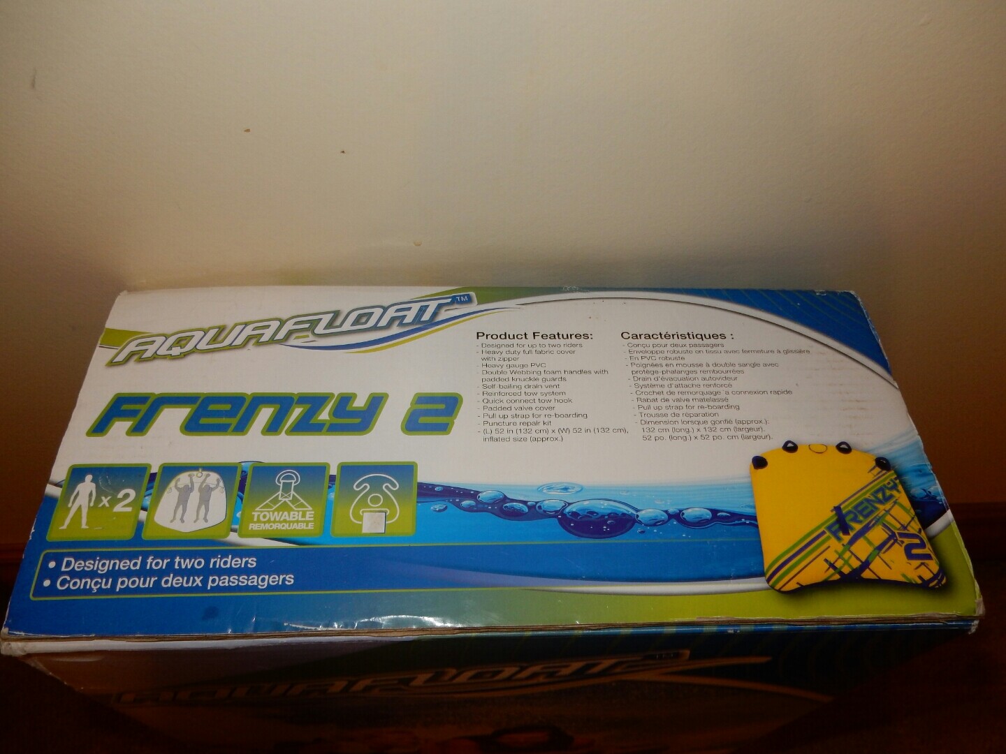AQUA FLOAT FRENZY 2 INFLATABLE TOWABLE WATER RAFT FLOAT NEW FREE USPS ...
