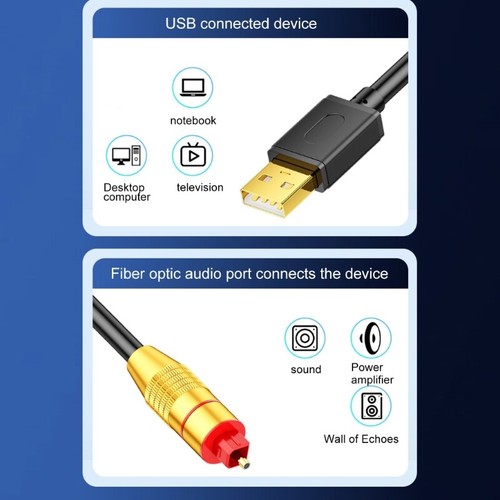USB to Optical Sound Adapter USB to Fiber Optical Sound SPDIF Port ...