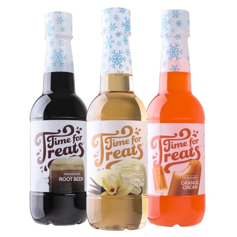 3-Pack Flavored Syrups: Vanilla Cream, Root Beer, Orange - 16.9 Fl Oz ...