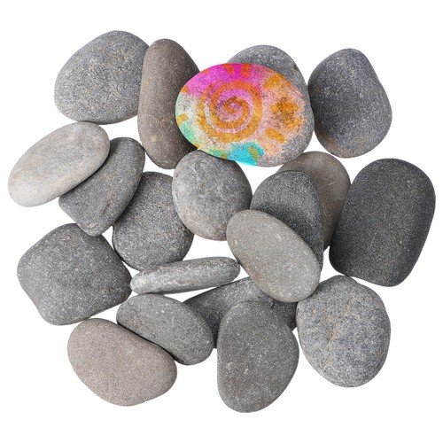 20 Pcs Flat Pebbles for Crafts Drawing Small Rocks Painting Stones | eBay