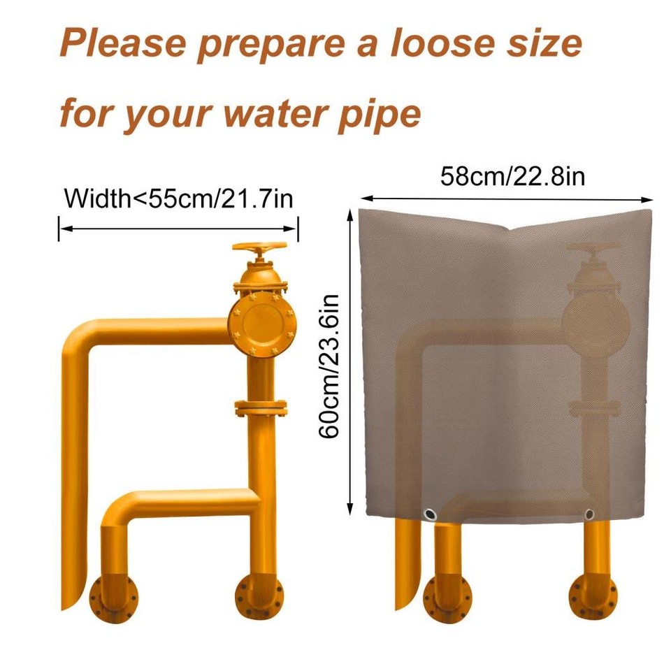 Backflow Preventer Insulation Cover Coffee Color 24x 24in Backflow ...