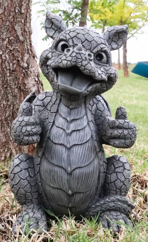 Ebros Whimsical Good Job Thumbs Up Dragon Garden Statue 10"H | eBay