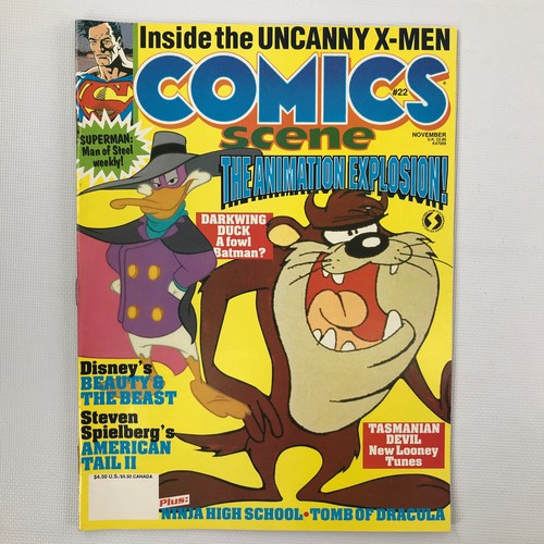Comics Scene Magazine #22 1991 Newsstand Edition Cover: Darkwing Duck ...
