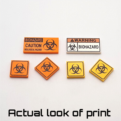 Custom UV Print on LEGO Tiles - Biohazard pack | eBay