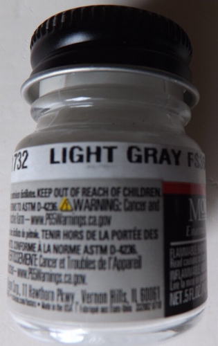 Testors Model Master Light Gray FS 36495 #1732 1/2 oz. Enamel Paint OOP ...