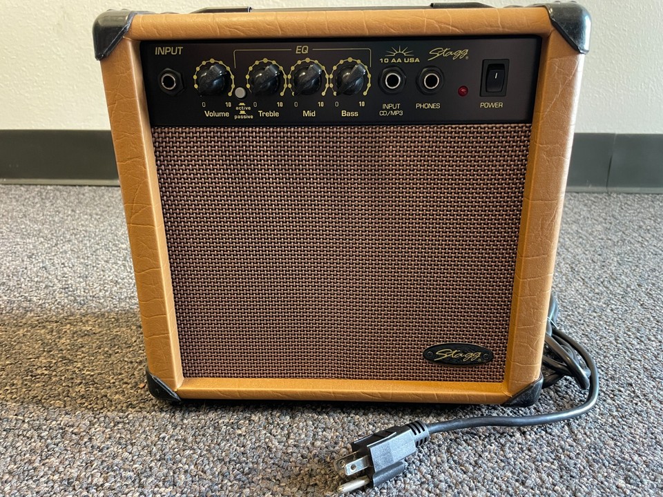 Stagg 10 Watt Acoustic Guitar Amplifier Brown 10 AA - Excellent | eBay