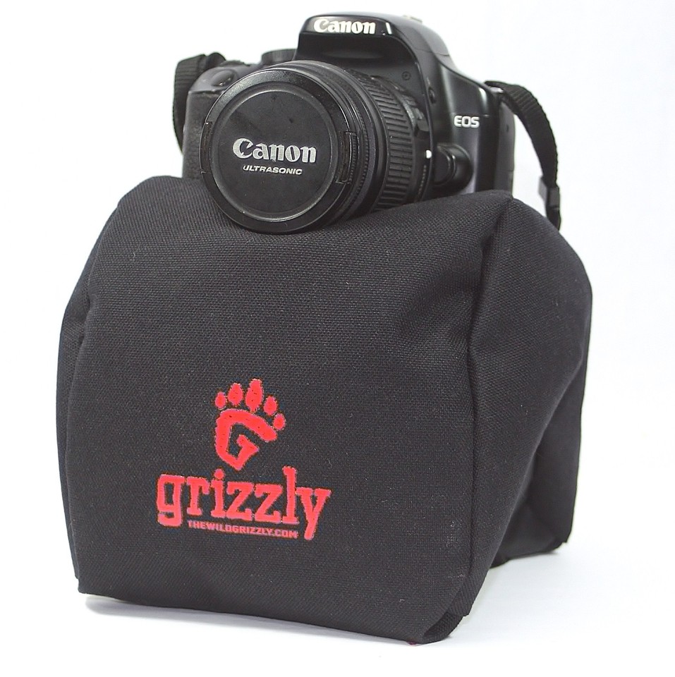 Grizzly Camera Bean Bag MEDIUM-BLACK and MEDIUM POLY Bead Fill ...