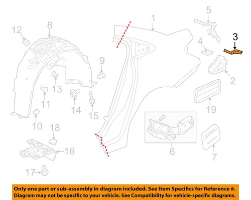 GM OEM 16-19 Cruze Quarter Panel Quarter Panel Components-Baffle ...