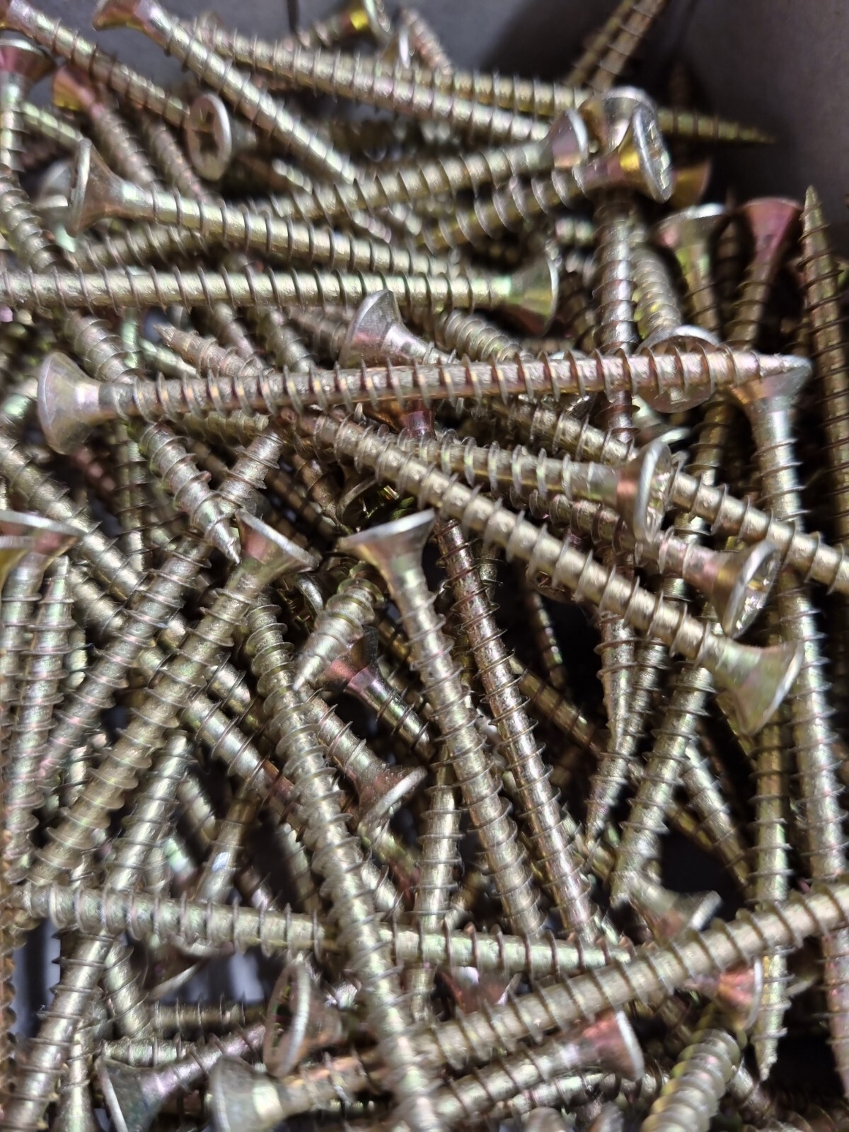 MULTI PURPOSE WOOD SCREWS ZYP POZI COUNTERSUNK SINGLE THREAD YELLOW ...