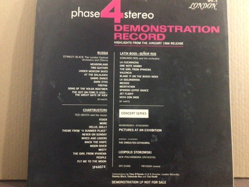 Phase 4 Stereo Demonstration Record, Highlights From January 1966 ...