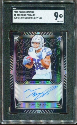 2019 Panini Obsidian - Rookie Autographs #RA-TPO Tony Pollard /150 (AU ...