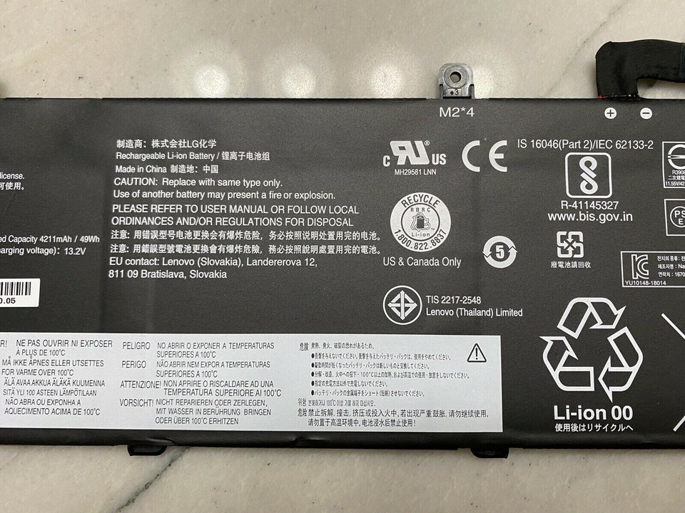 Genuine L18L3P73 Battery For Lenovo ThinkPad T490 T495 P43S T14 02DL007 ...